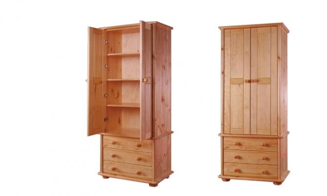 Bieliźniarka sosnowa 180x60 • Cena, Opinie • Szafy 14065733501 • Allegro