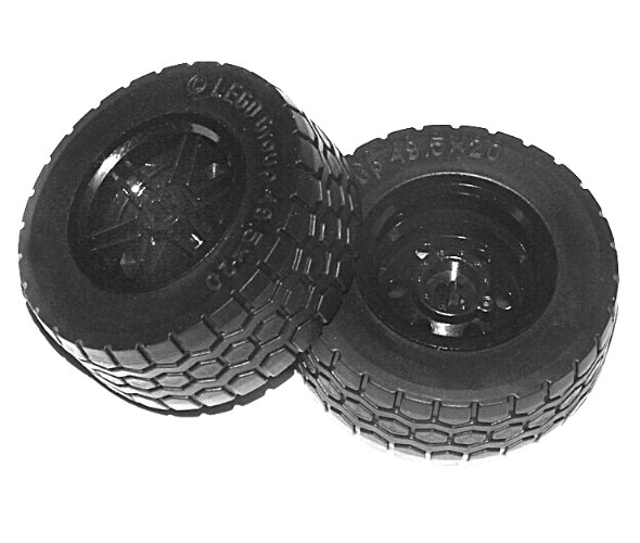 LEGO Koła 49.5x20 15413 56145 4299389 - 2szt 6743241401 - Allegro.pl