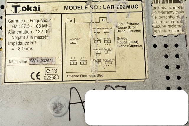 radio CD USB, Karta pamięci TOKAI LAR-202MUC za 62,18 zł z Chrzanów ...