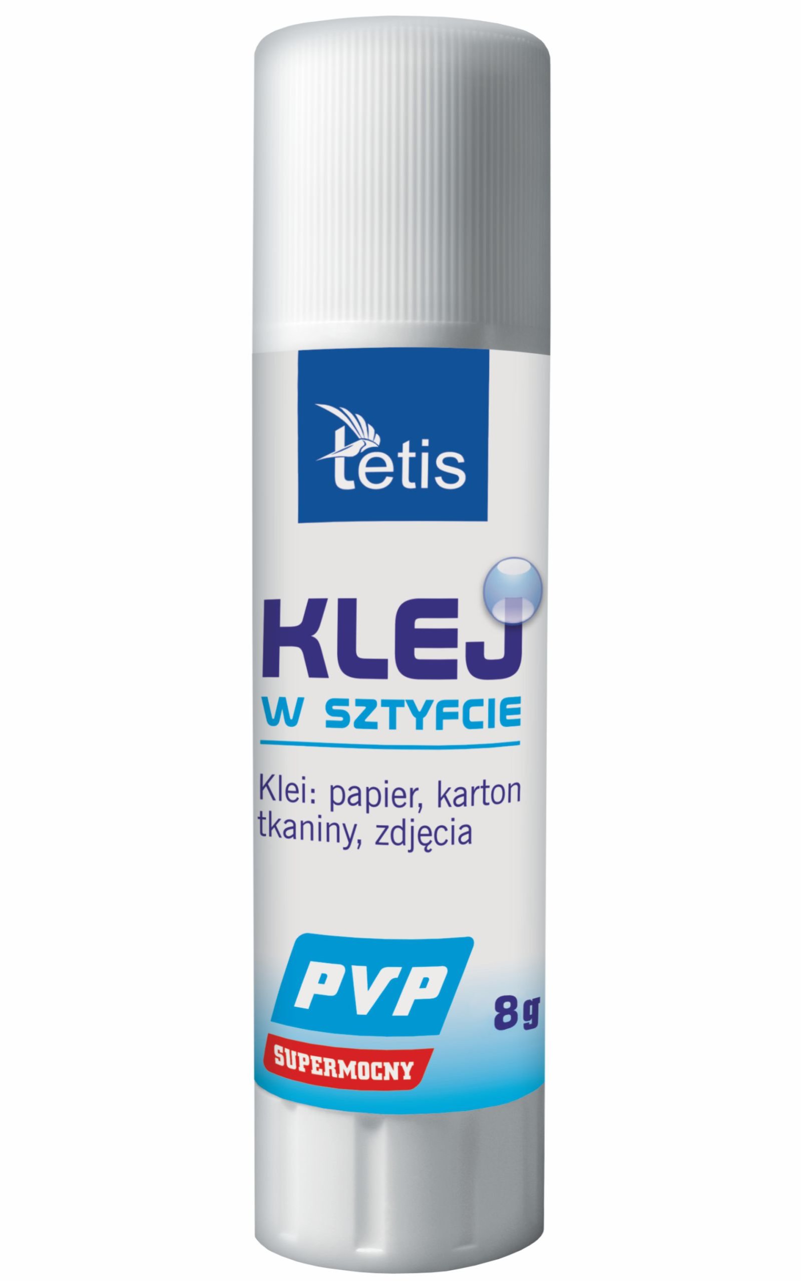 MOCNY Klej PVP papieru, kartonu, tkanin Tetis 8g (5906858025736) • Cena ...
