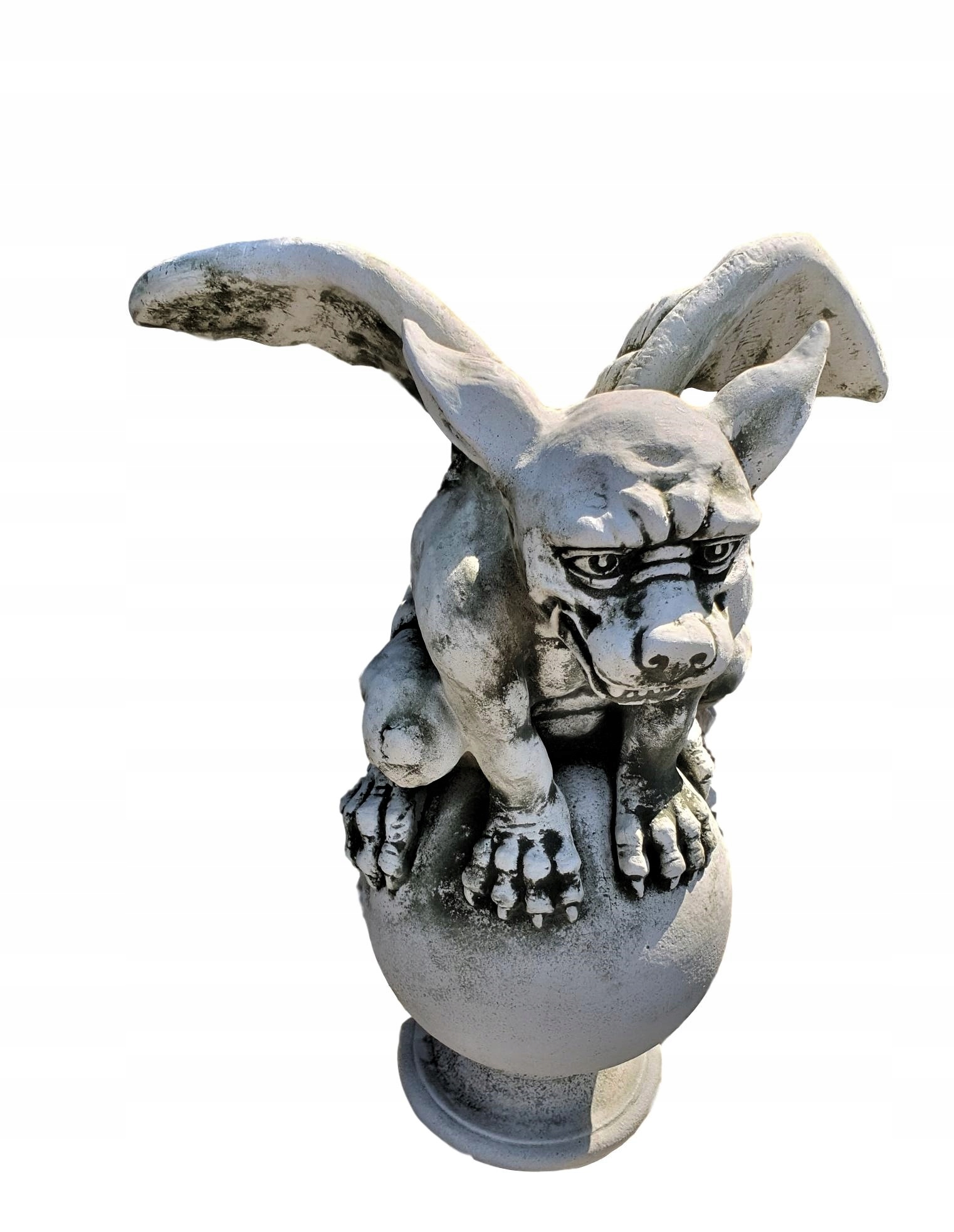 FIGURKA OGRODOWA GARGULEC SIEDZĄCY NA KULI zieleń - porównaj ceny ...