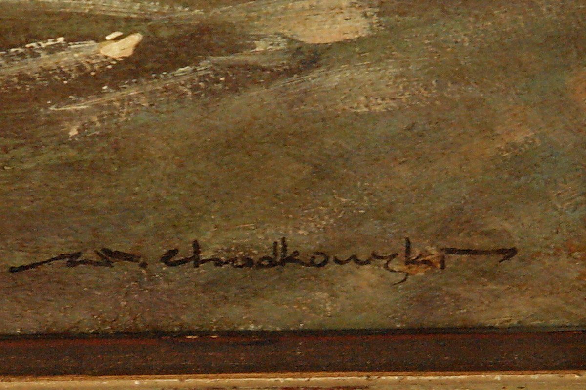 Wacław Chodkowski olej na palecie artysta notowany - 7230743390 ...