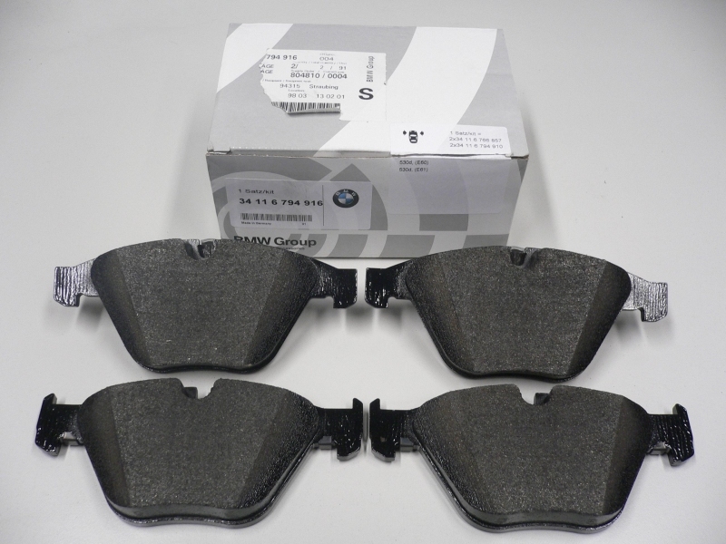 BMW klocki przód 34116794916 e60 e61 e63 520 530 - 7317864172 ...