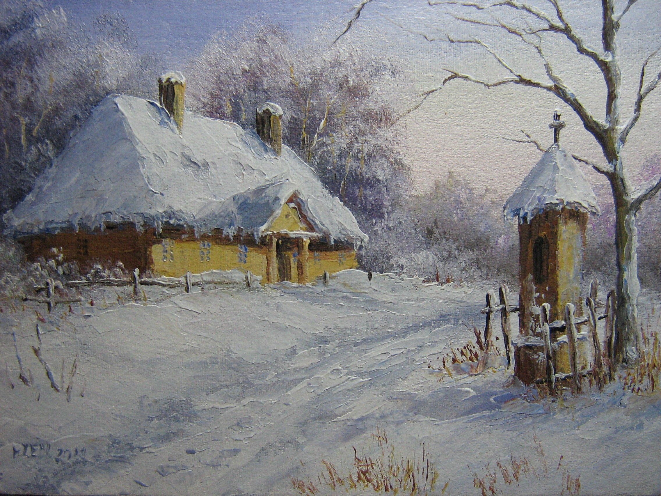 OBRAZY OLEJNE -ZIMA- CZTERY PORY ROKU -GALERIA EWY - 7179339126 ...