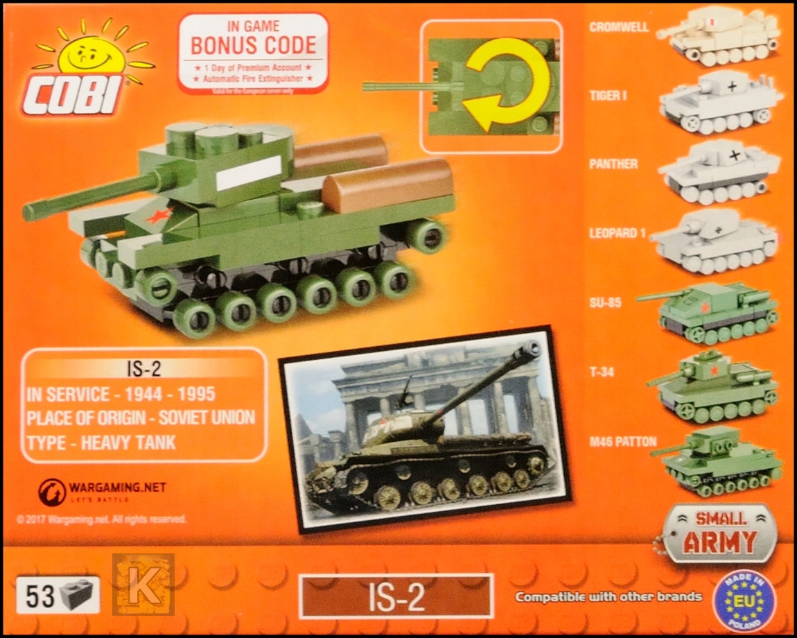 COBI IS-2 Nano Tank (3026) - mini czołg WoT - 6853780538 - oficjalne ...