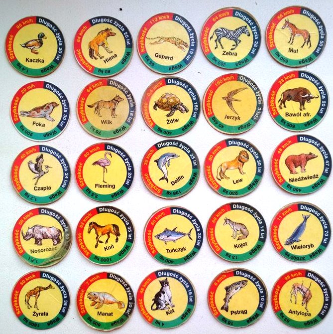 ŻETONY Z CHIPSÓW STAR FOODS ZWIERZĘTA 25 SZT RÓŻNE - 7303840476 - oficjalne archiwum allegro