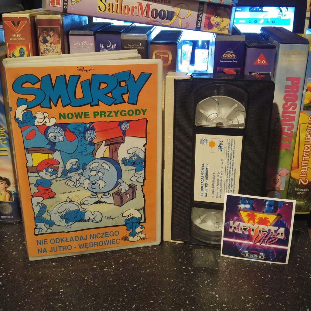 Smurfy nowe przygody kaseta Krypta VHS - 7666475417 - oficjalne archiwum Allegro