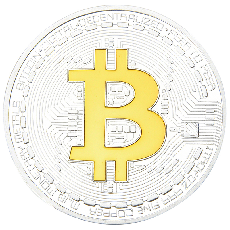 BITCOIN - Moneta kolekcjonerska ***Srebrno-złota** - 6964157593 ...