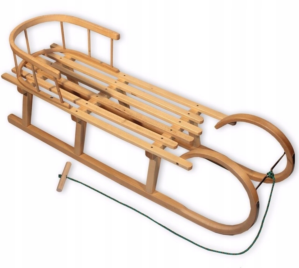 SANKI DREWNIANE baranie rogi+oparcie GRATIS 120cm - 7570678497 ...