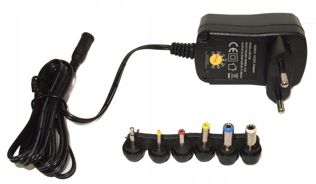 Zasilacz 3V 4,5V 5V 6V 7,5V 9V 12V 500mA URZ1186 - 6754917244 - oficjalne archiwum Allegro