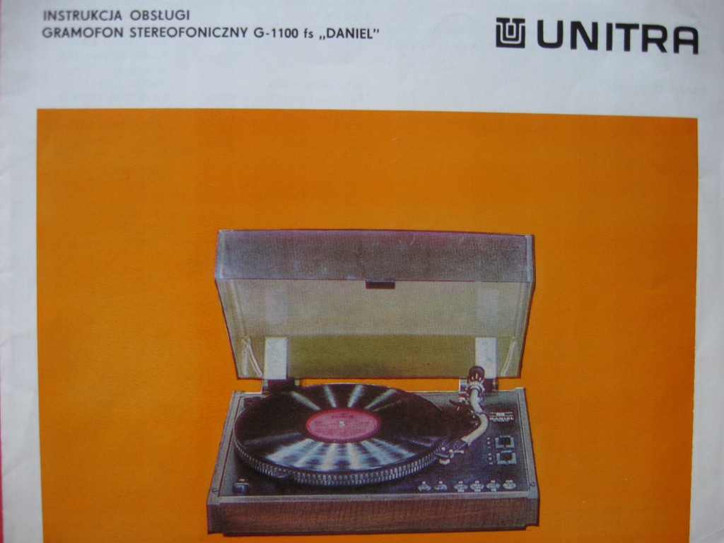 Gramofon stereo G-1100 fs Daniel UNITRA Instrukcja - 7439098707 ...