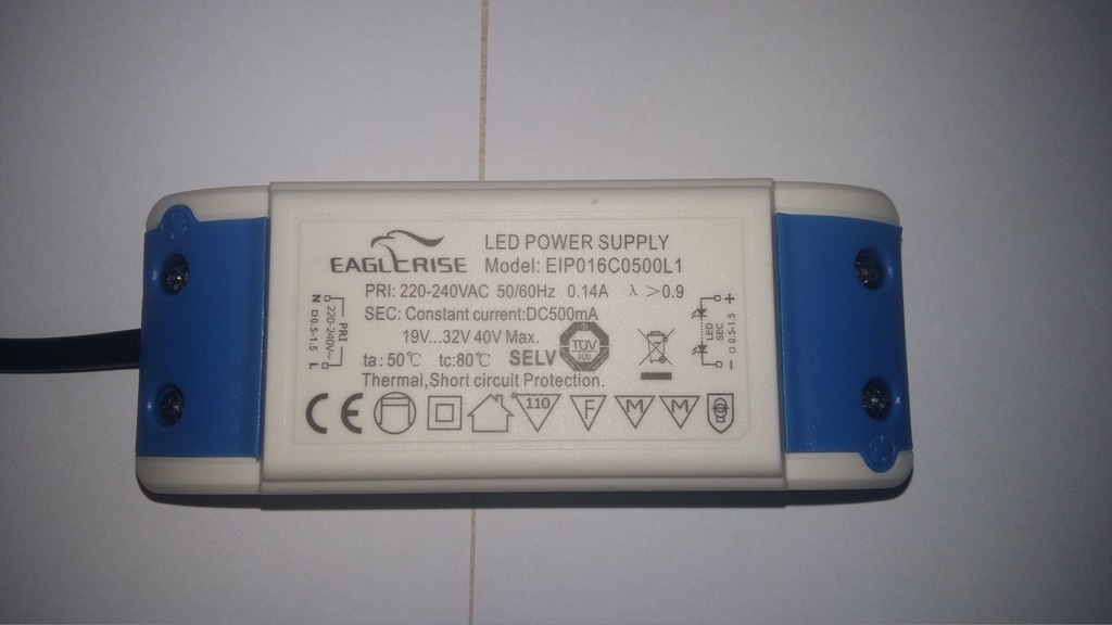 ZASILACZ LED 19-32V DC 500mA LED POWER SUPPLY - 7398419591 - oficjalne archiwum Allegro