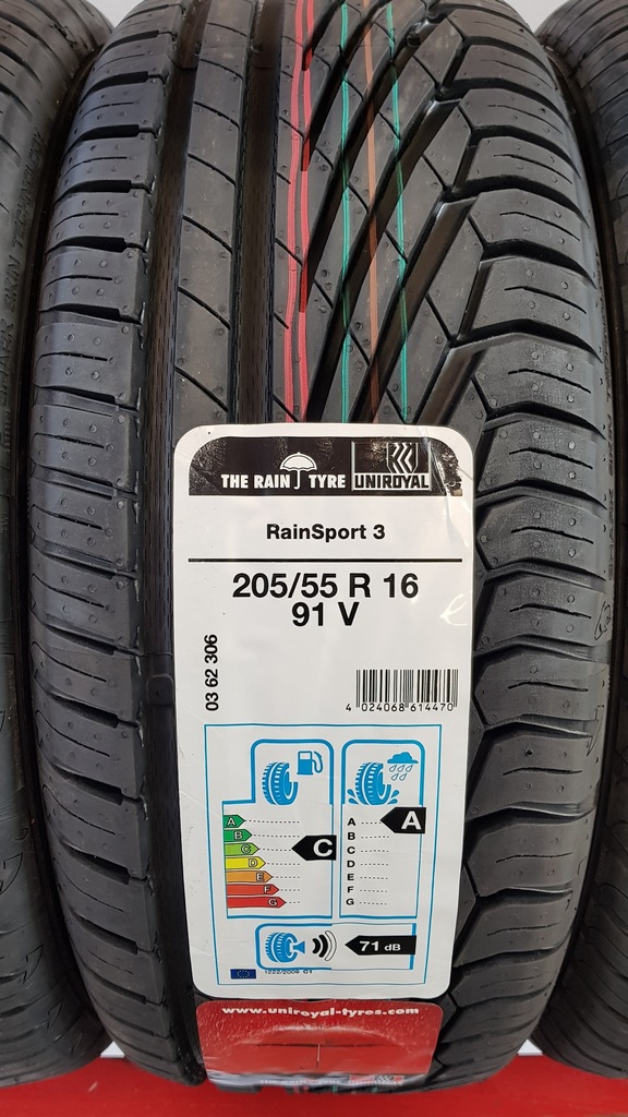 4X OPONA LETNIA UNIROYAL 205/55R16 91V RAINSPORT 3 - 7213142314 - oficjalne archiwum Allegro