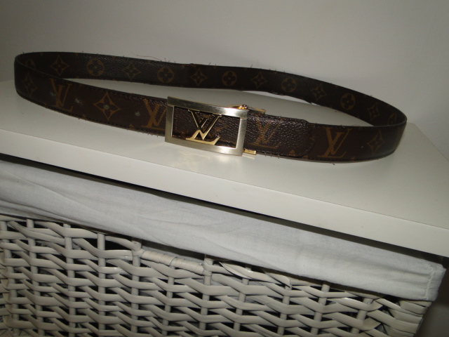 Pasek do spodni LOUIS VUITTON LV logowany 104 cm - 7179792620 ...