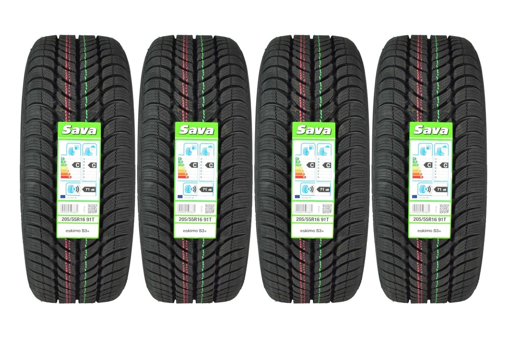 4 Opony zimowe 205/55R16 SAVA Eskimo S3+ - 7417067591 - oficjalne archiwum Allegro