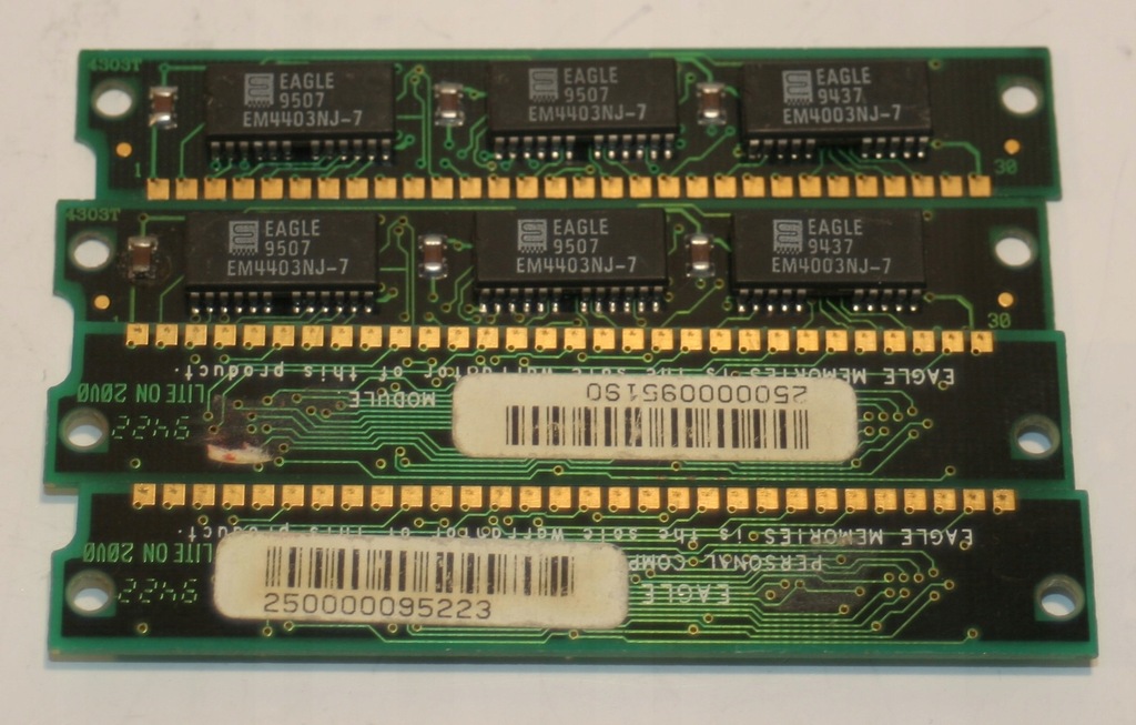 4MB RAM SIMM 30pin / 4x 1MB 70ns / EAGLE LITE-ON - 7571302502 ...