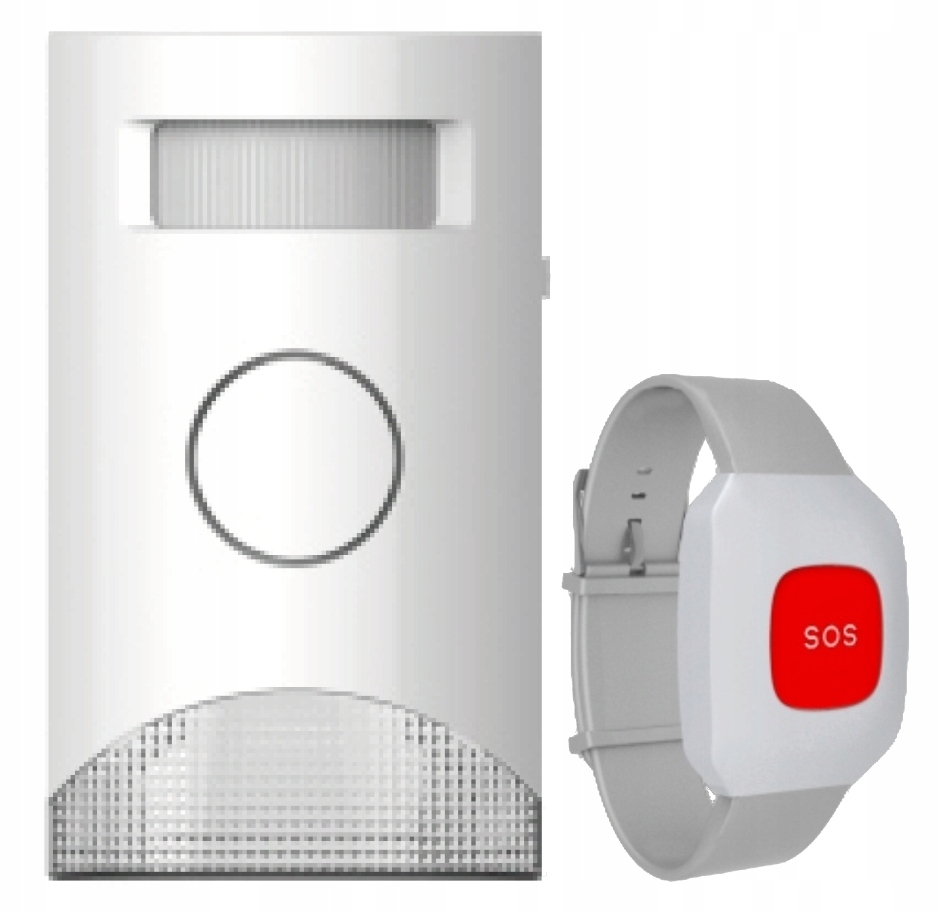 Mały Alarm Czujnikiem PIR Przycisk SOS Wez. Pomocy - 7693475220 - oficjalne archiwum Allegro