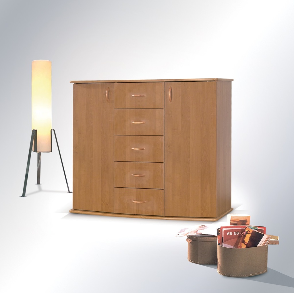 KOMODA MAX 130 CM buk olcha orzech dąb sonoma - 6626638849 - oficjalne ...