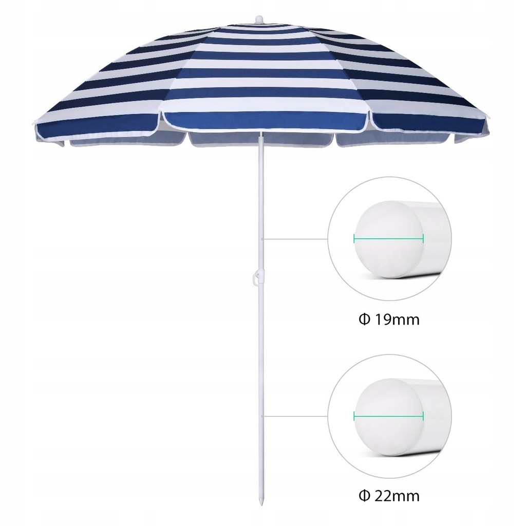 SEKEY PARASOL OGRODOWY 160 cm - 7561344570 - oficjalne archiwum Allegro