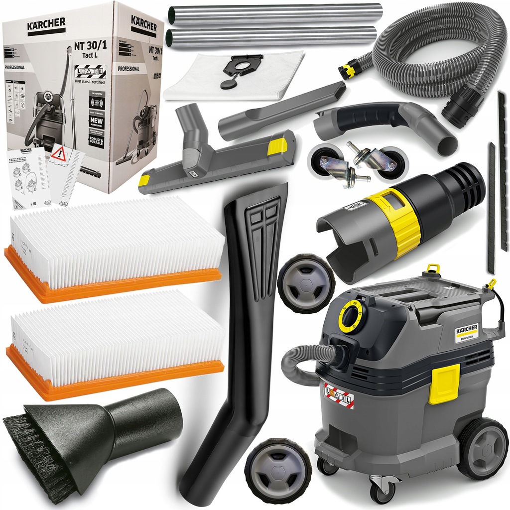 KARCHER NT 30/1 TACT ODKURZACZ ZESTAW SAMOCHODOWY - 7461818955 - oficjalne archiwum Allegro