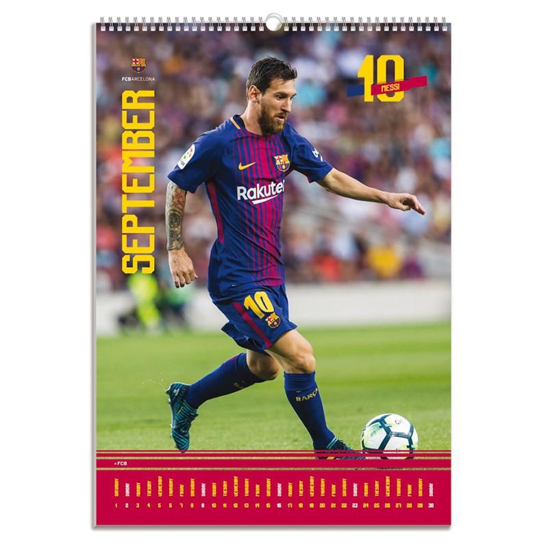 Kalendarz ścienny A3 - FC BARCELONA 2018 rok - 7043945337 - oficjalne archiwum Allegro