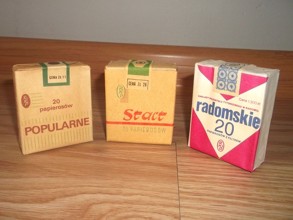 Papierosy PRL - START RADOMSKIE POPULARNE - zestaw - 7148706783 ...