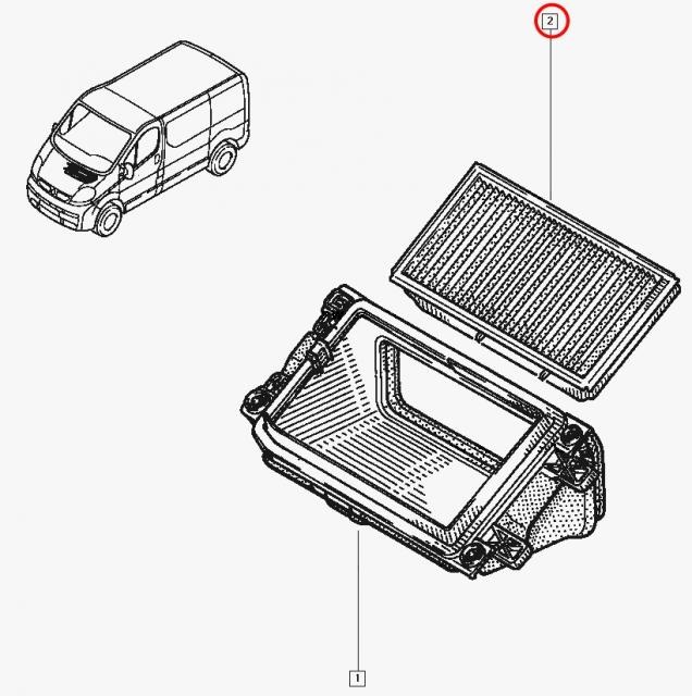 Filtr kabinowy 7701050319 Trafic II 01- Vivaro ORG - 7024124811 ...