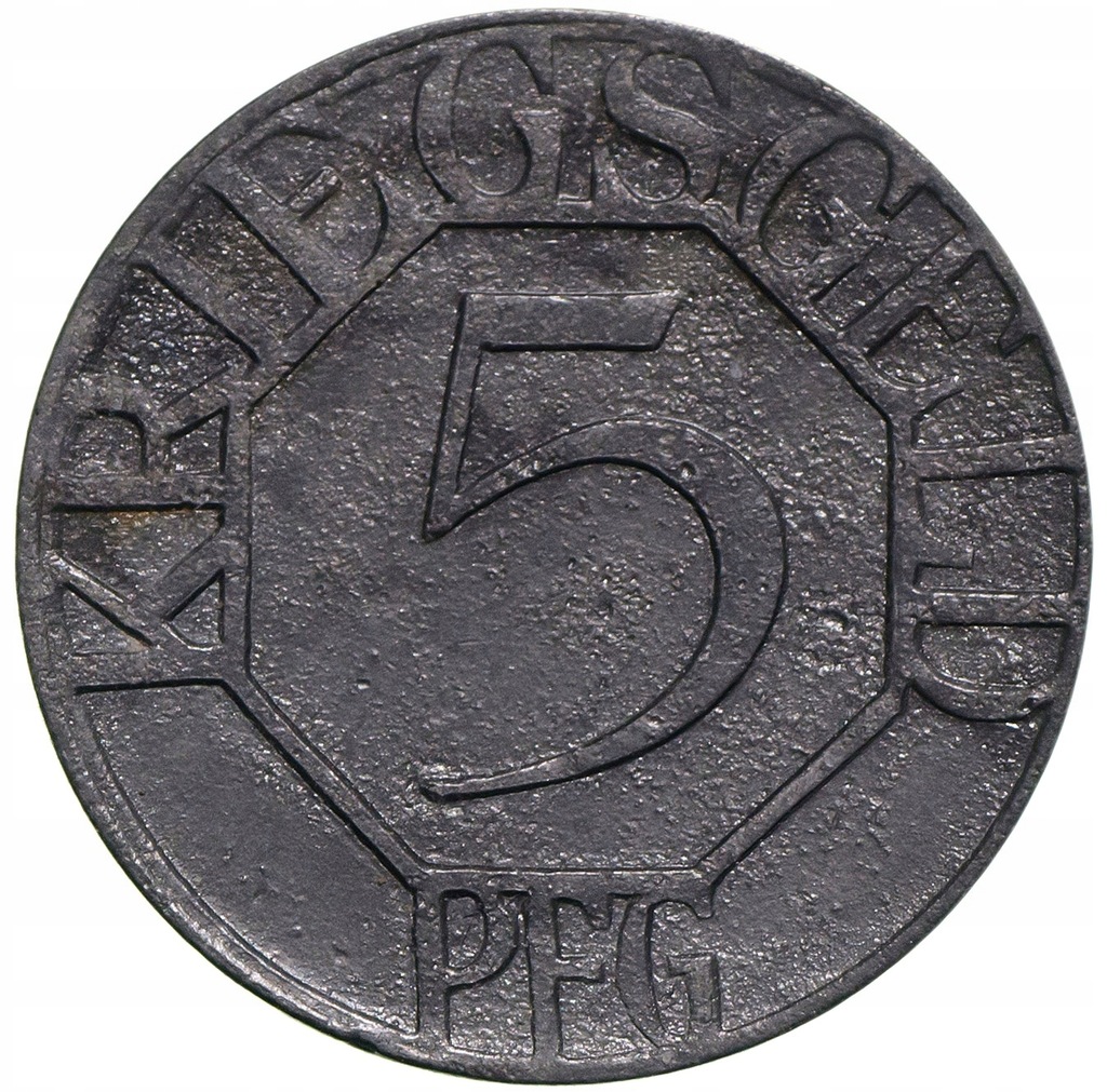 Niemcy kriegsgeld 5 fenigów Dortmund 1917 st.2 - 7513307135 - oficjalne ...
