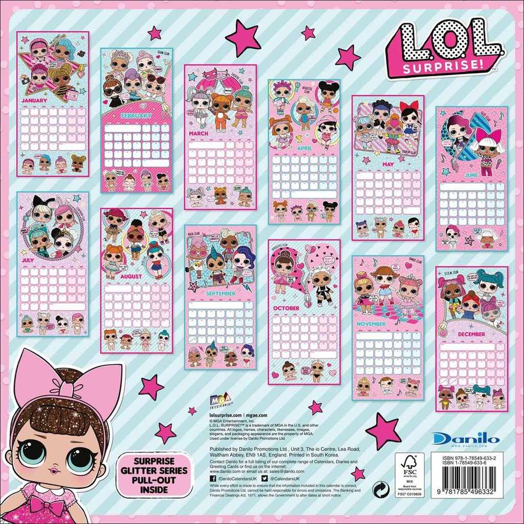 LOL Surprise + GRATIS Plakat - Kalendarz 2019 rok - 7624886457 ...