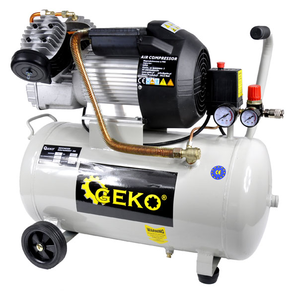 SPRĘŻARKA KOMPRESOR OLEJOWY 50L 2 TŁOKI 3KM GEKO - 7256557903 ...