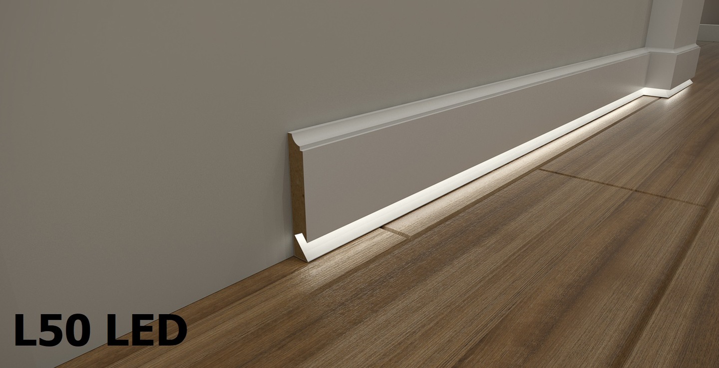 Nowość LISTWA PRZYPODŁOGOWA LED białe 16x100mm 7177047802 - Allegro.pl